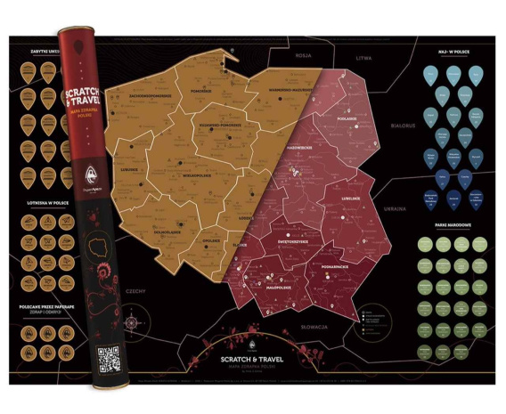 Mapa zdrapka POLSKA wysoka jakość > Puzzle 3D | Zabawki dla dzieci ...